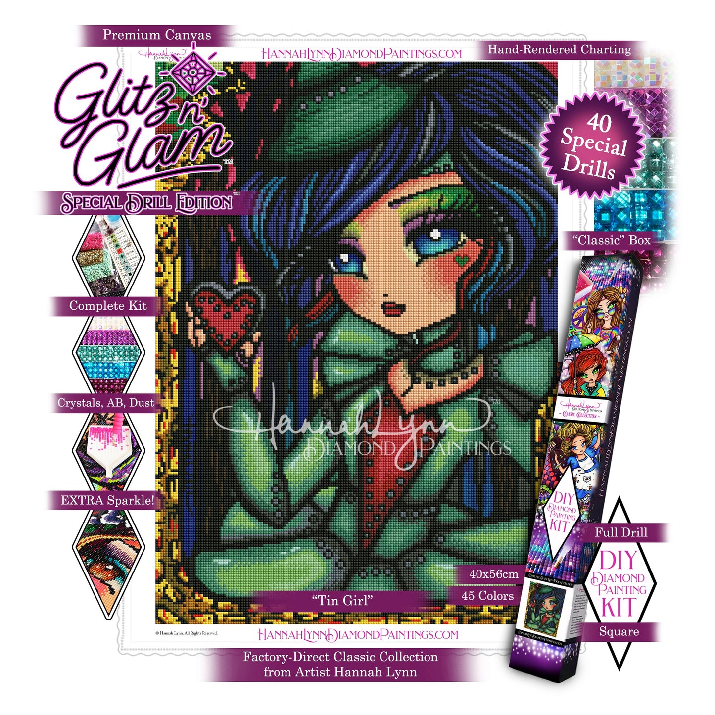 Tin Girl-Hannah Lynn Classic Collection™ (Square or Round) – Hannah ...