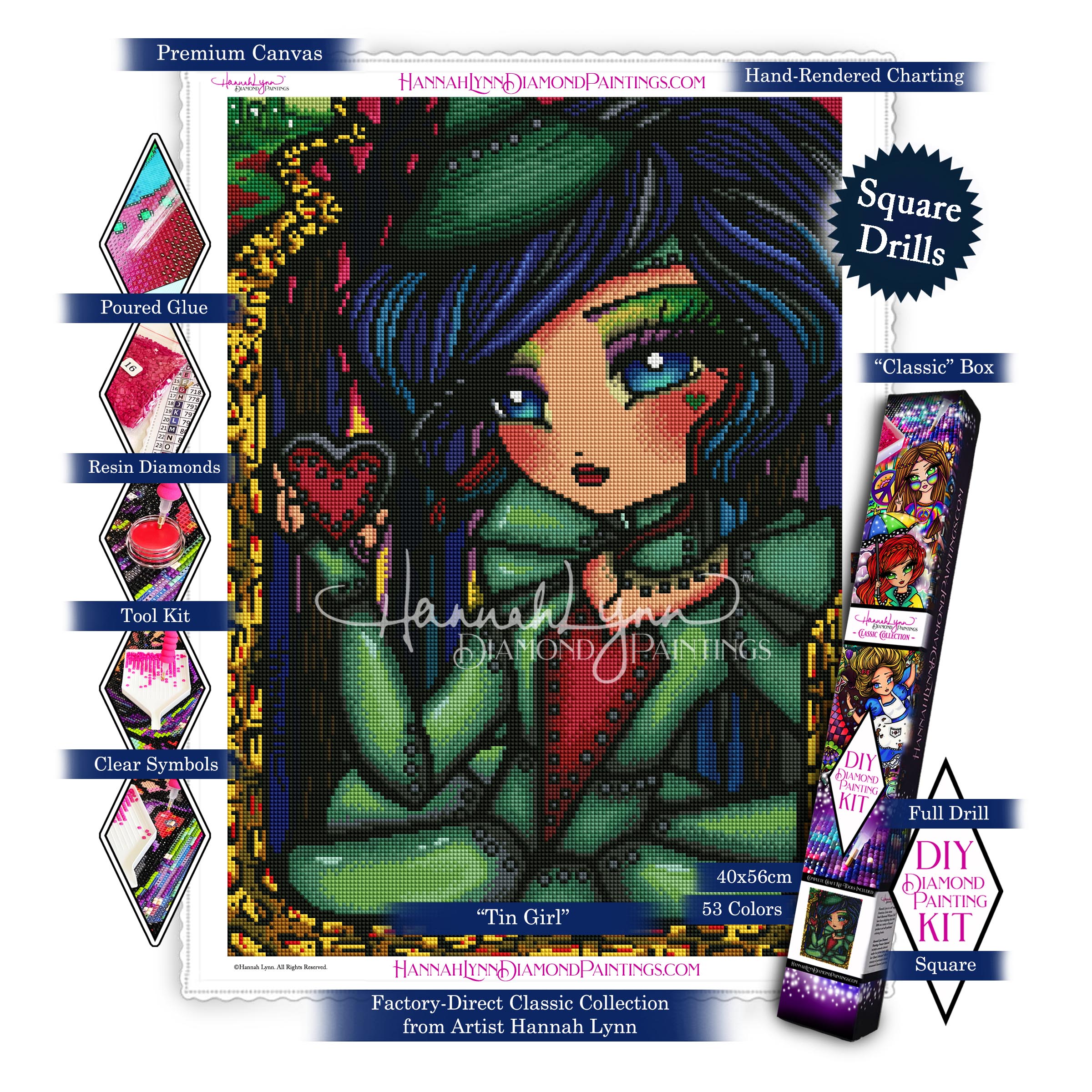 Tin Girl-Hannah Lynn Classic Collection™ (Square or Round) – Hannah ...