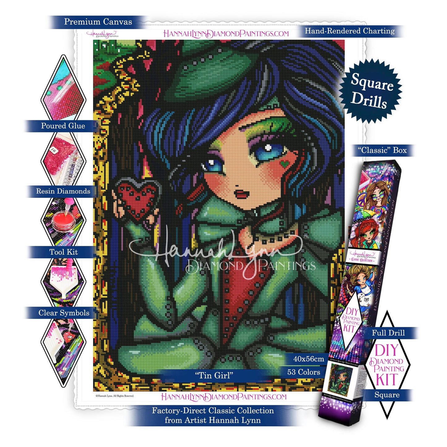Tin Girl-Hannah Lynn Classic Collection™ (Square or Round) – Hannah ...