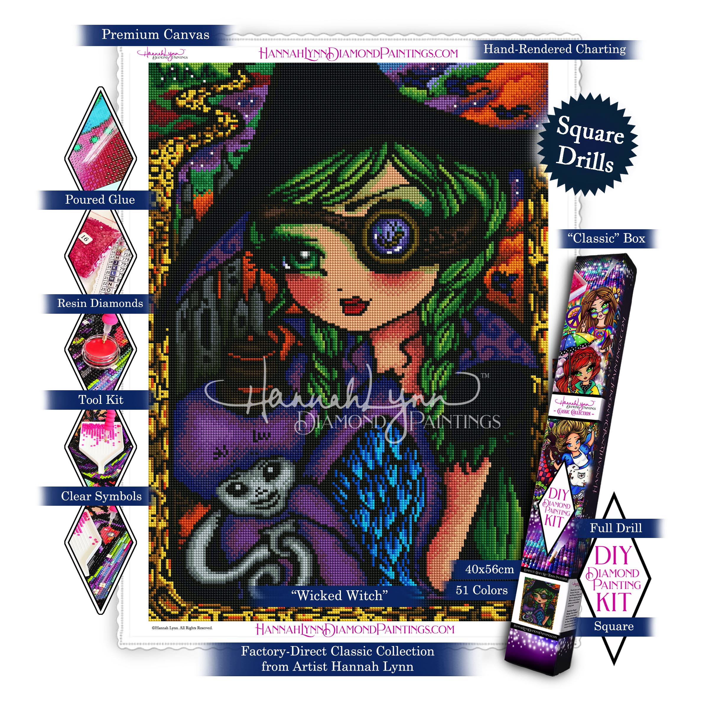 Wicked Witch-Hannah Lynn Classic Collection™ (Square or Round) – Hannah ...